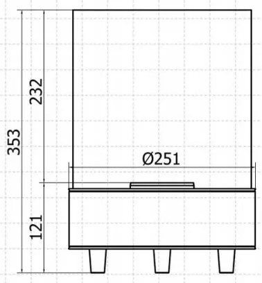 Planika Dancing Flames - BIO krb 36,3x25,1 cm 2,5kW