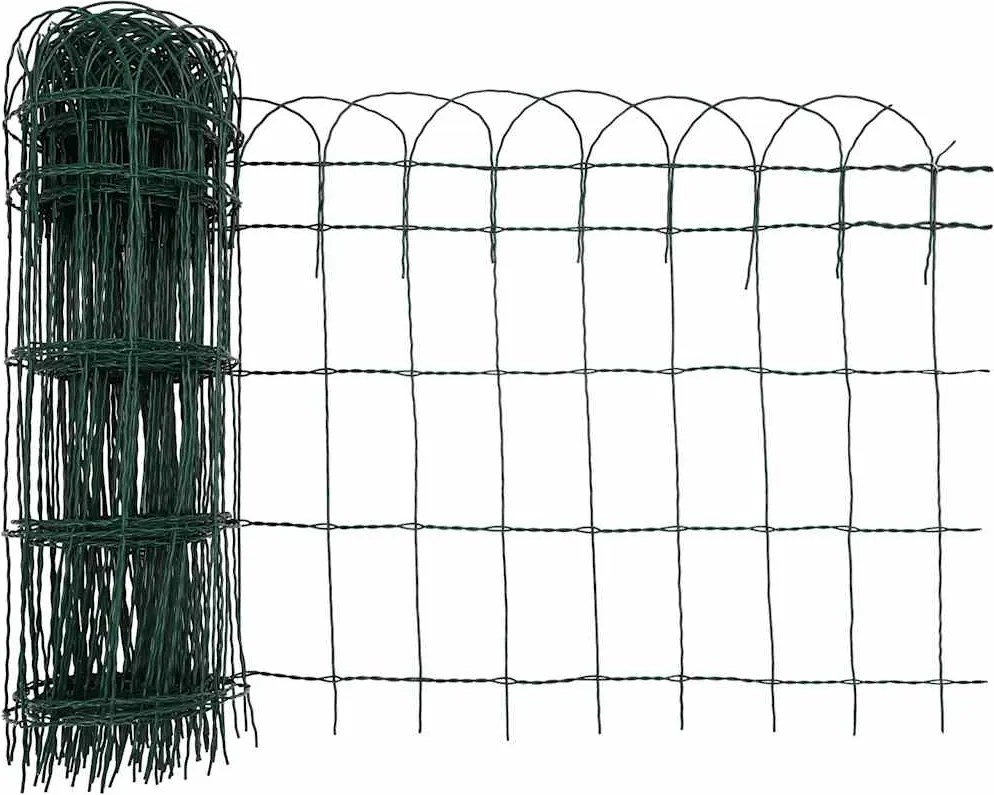 Zahradní plot práškované železo 25 x 0,65 m 141074