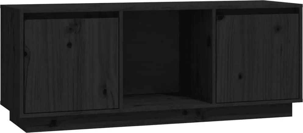 vidaXL TV skříňka 110,5 x 35 x 44 cm masivní borové dřevo [814343] Barva: Bílá