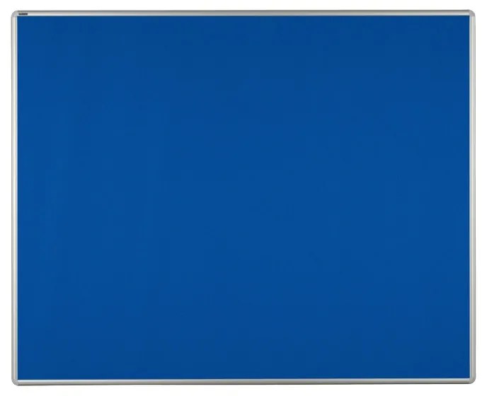 Textilní nástěnka ekoTAB v hliníkovém rámu, 1500 x 1200 mm, modrá