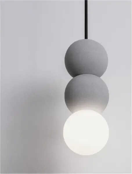 LED šedá designová svítilna Zero