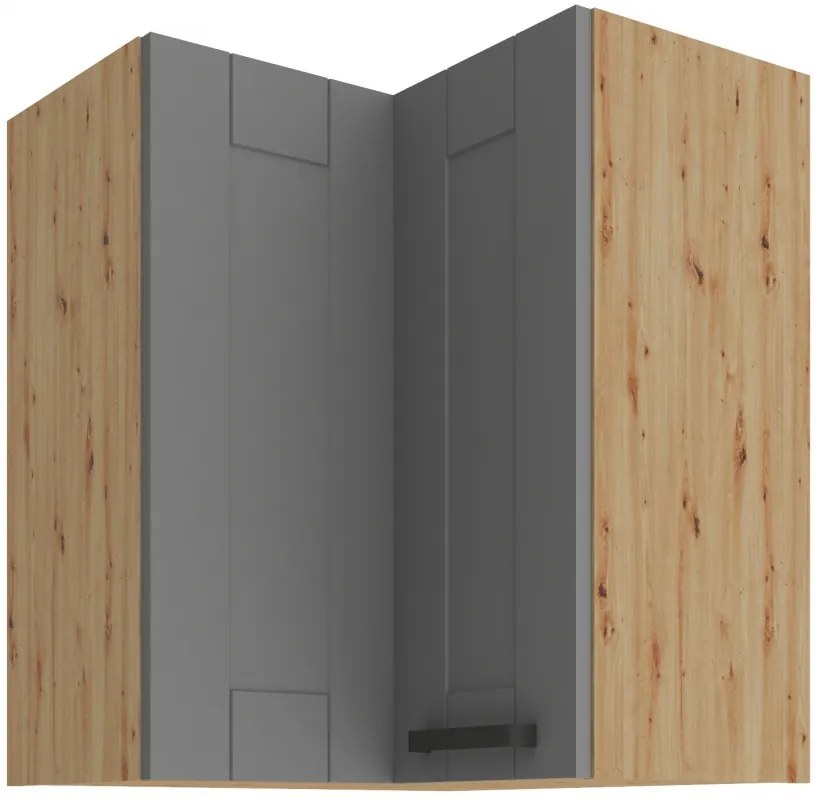 Kuchyňská skříňka LUNA 60x60 GN-72 2F (90°) korpus: dub artisan, barva dvířek: šedá DUST