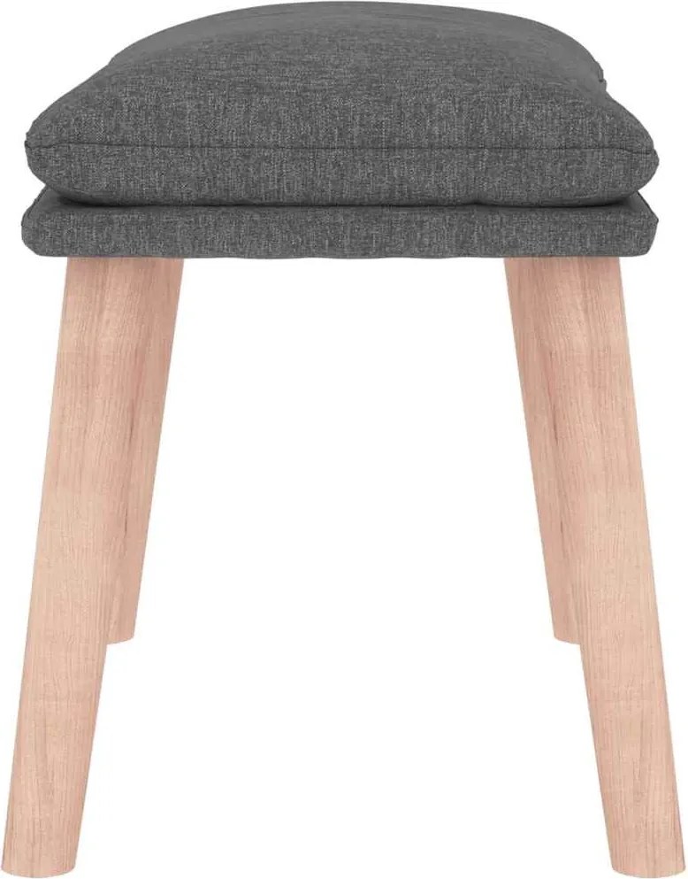 Podnožka světle šedá 45 x 29,5 x 35 cm textil 341424