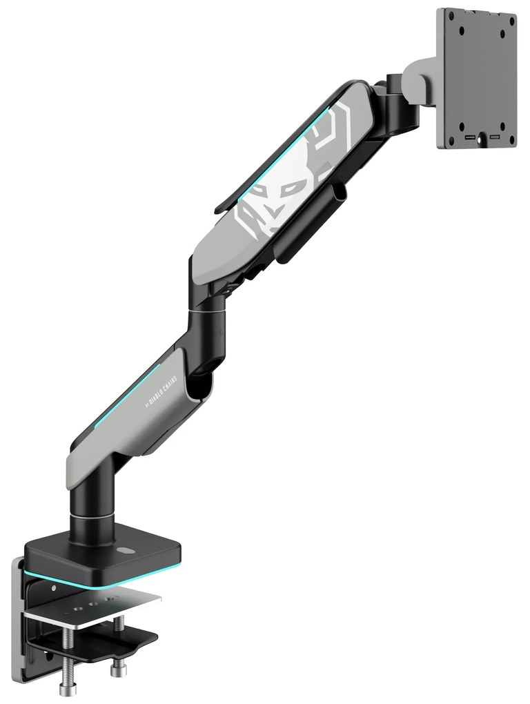 Držák na monitor 49″ šedo-černý s LED RGB X-ARM