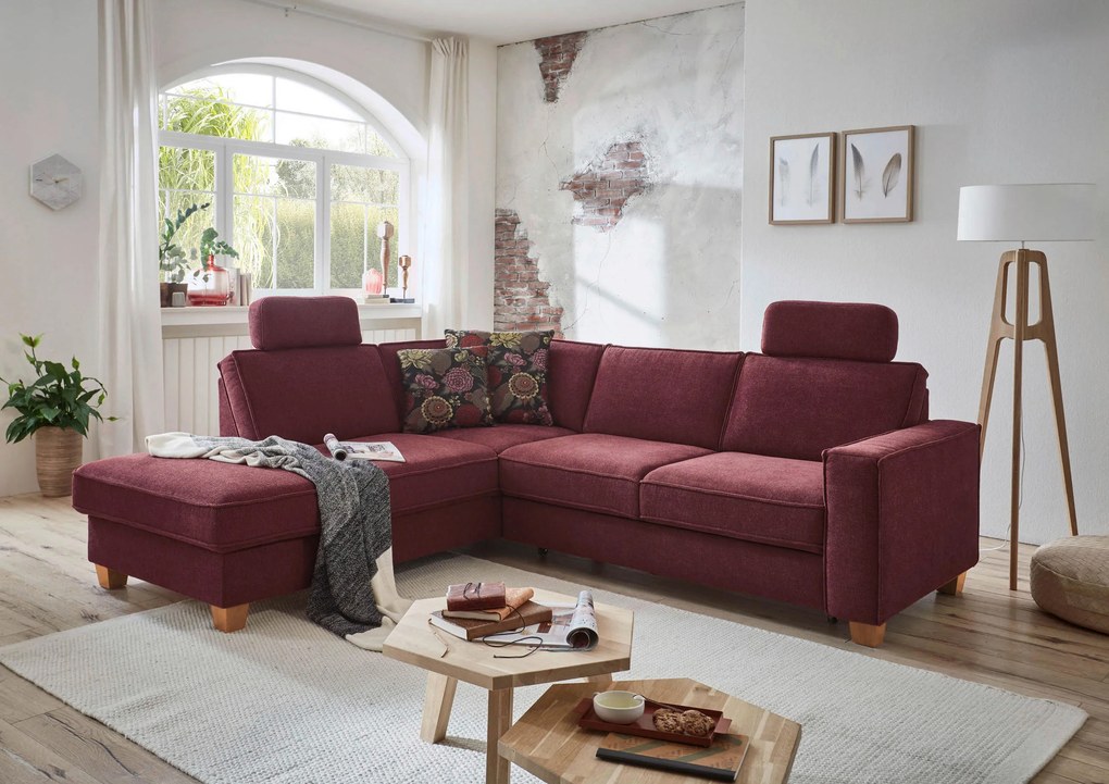 XXXLutz ROHOVÁ SEDAČKA, textil, tmavě červená Sit & More - Sedací soupravy - 000144005814
