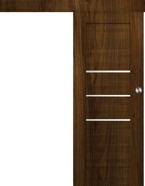 posuvné interiérové dveře na stěnu vasco doors IBIZA model 4 Průchozí rozměr: 70 x 197 cm, Orientace dveří: Levé dveře, Dekor: Dub sonoma