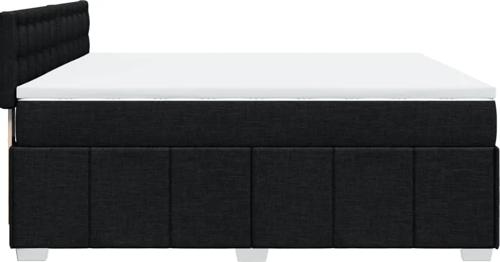 Box spring postel s matrací černá 180x200 cm textil 3289463