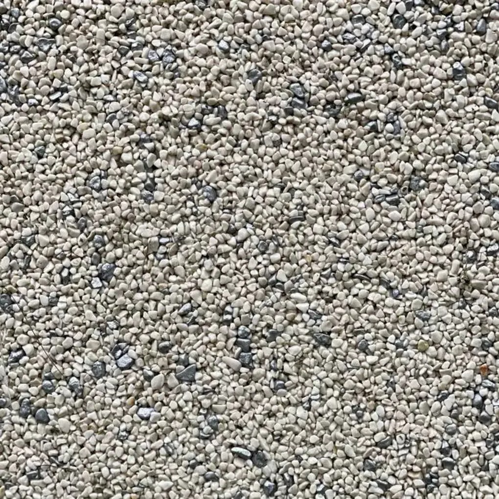 Báča Beton Kamenný koberec na stěnu Silver day Frakce: Hrubá (4 – 8 mm), vydatnost setu 2,6 m², Doporučené použití v: exteriéru - polyuretanové pojivo