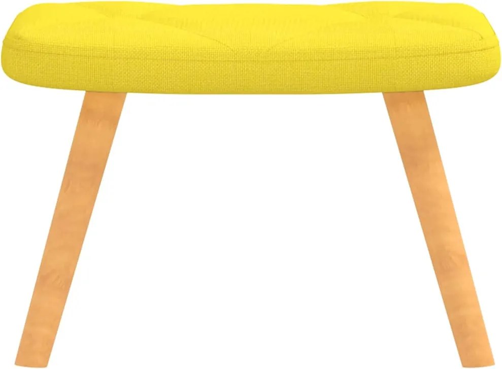 Relaxační křeslo se stoličkou hořčicově žluté textil 327541