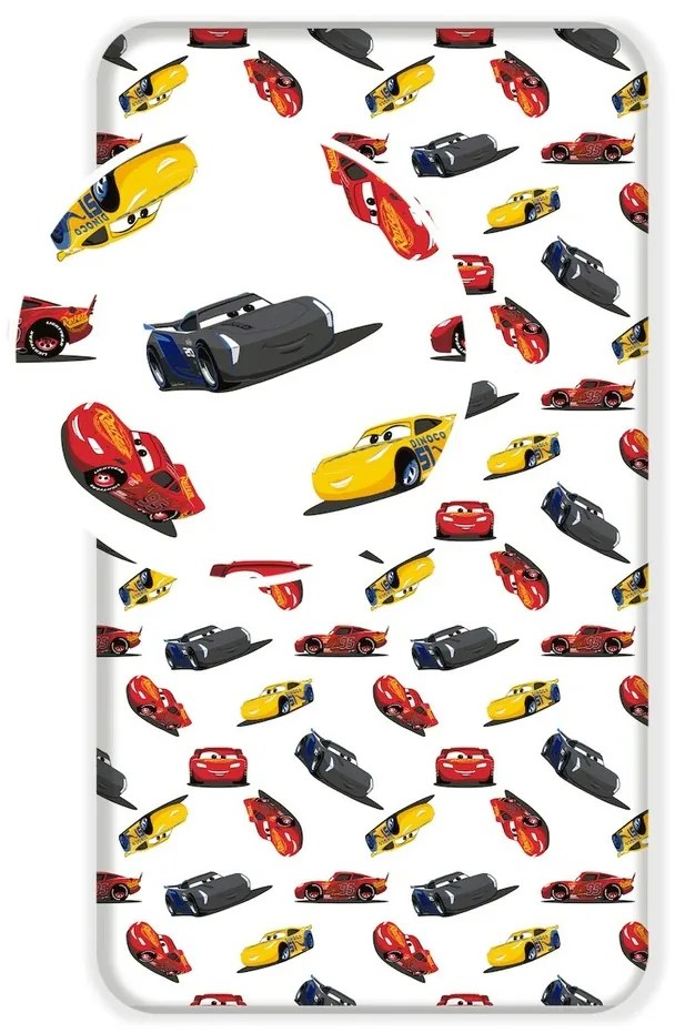 Jerry Fabrics Dětské bavlněné prostěradlo Cars I am speed, 90 x 200 cm