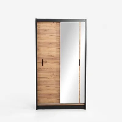 Zrcadlová šatní skříň s posuvnými dveřmi MALI 120 cm