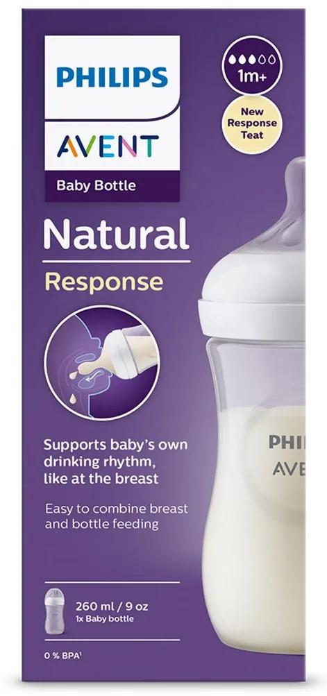 AVENT kojenecká láhev Natural Response 260 ml bílá
