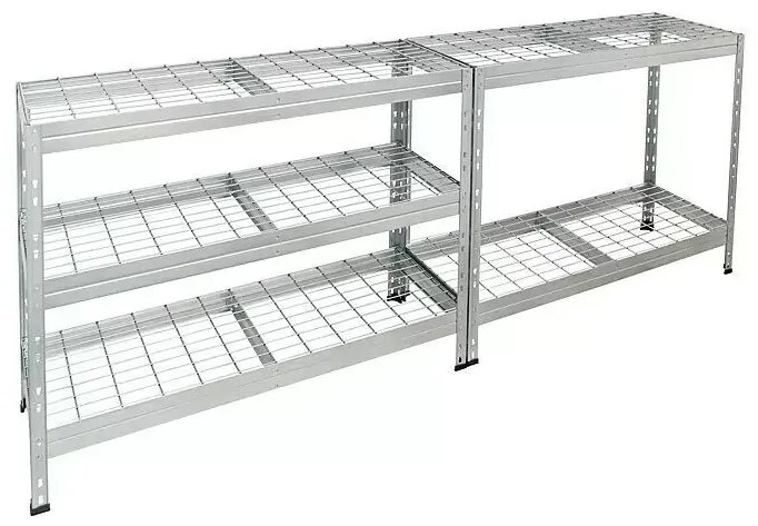 AR Shelving Vysokozátěžový regál Wire Rivet, 180 × 120 × 45 cm, nosnost police: 300 kg