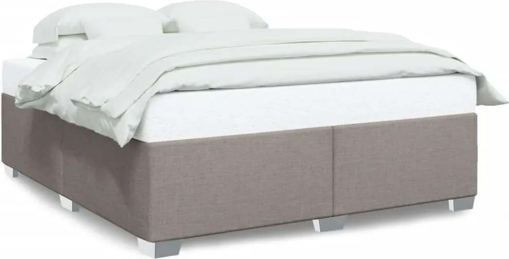 Rám postele bez matrace taupe 200 x 200 cm textil 3284503