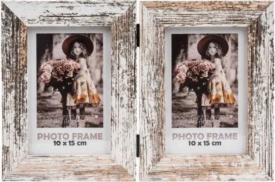 FANDY Fotorámeček Narvik 10x15 melír 1 dvojrám