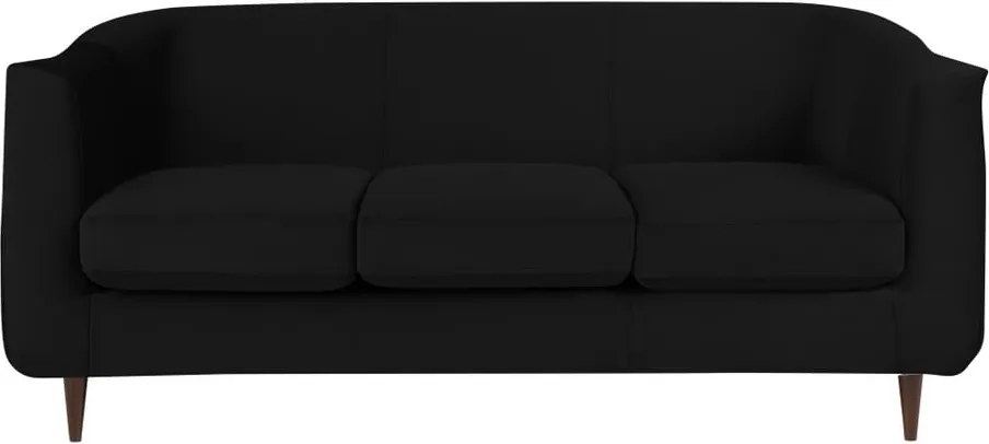 Černá sametová pohovka Kooko Home Glam, 175 cm