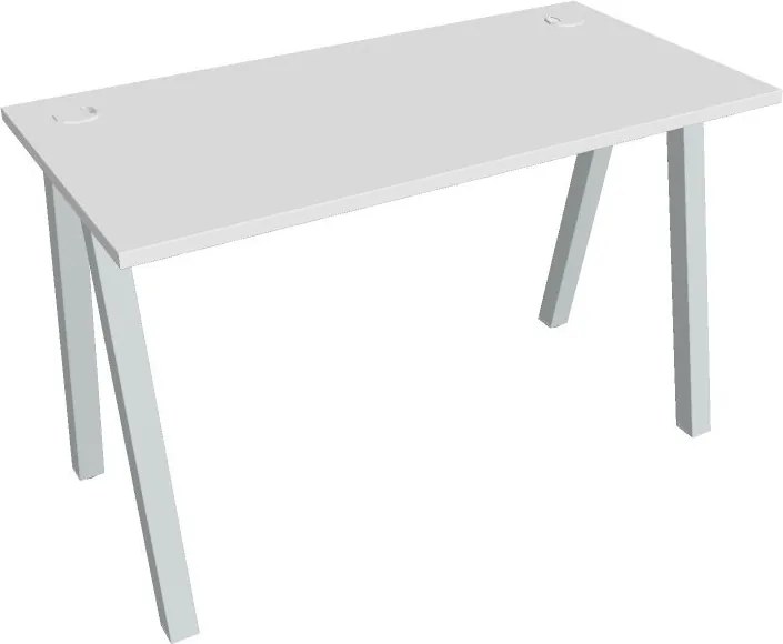 Kancelářský pracovní stůl Hobis UEA 1200, bílá RAL 9016, deskaakát