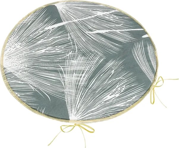 Bellatex Sedák Adéla kulatý hladký průměr 40 cm Chmýří Šedá,Bílá