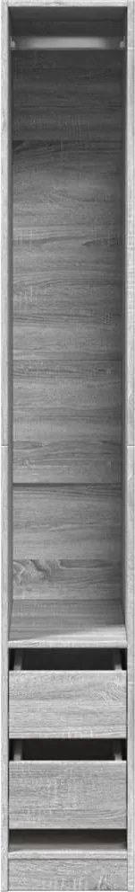 Šatní skříň šedá sonoma 30 x 50 x 200 cm kompozitní dřevo 3307743
