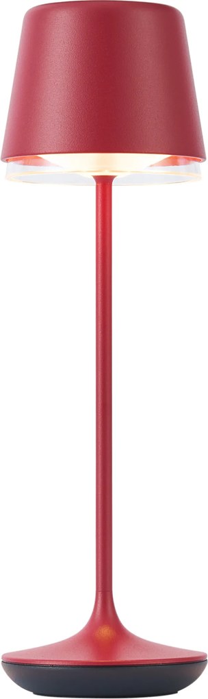 Stolní lampa červená vč. LED IP65 dobíjecí s nabíjecí stanicí - Treble Biano.cz