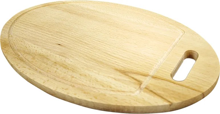 AMADEA Dřevěné servírovací prkénko - podnos ovál, masivní dřevo, 35 cm