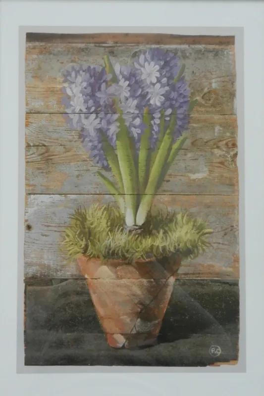 ART-STYLE Obrázek 32x47, hyacint modrý, rám sv. dub - červotoč