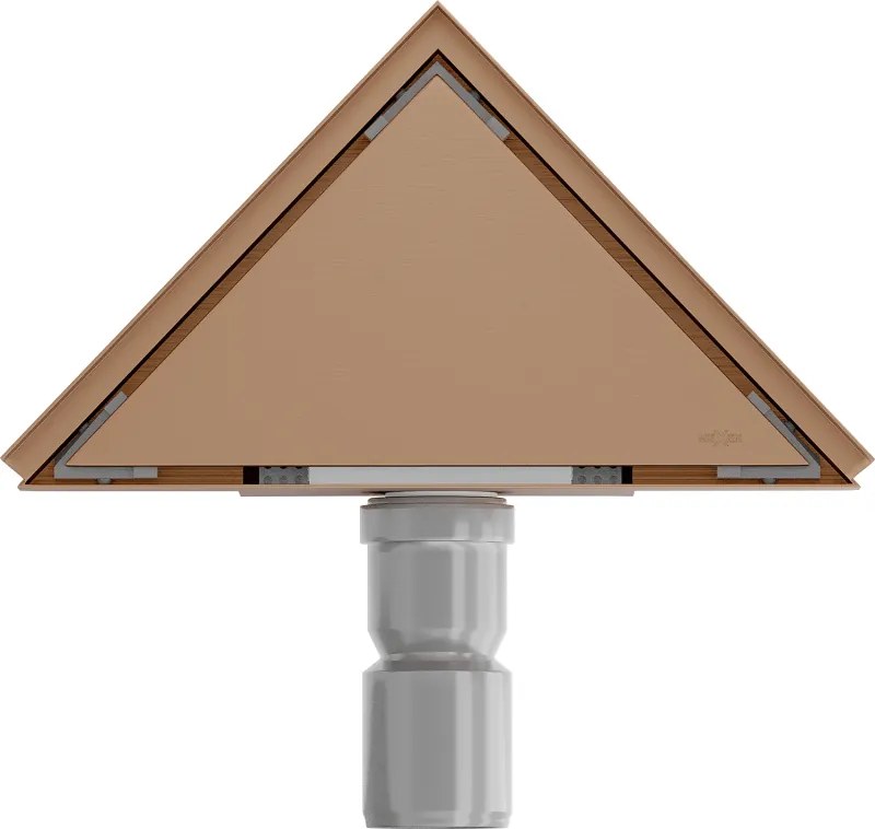 Mexen Flat-T, bodová podlahová vpusť 20 cm, měděná matná, 1C10320