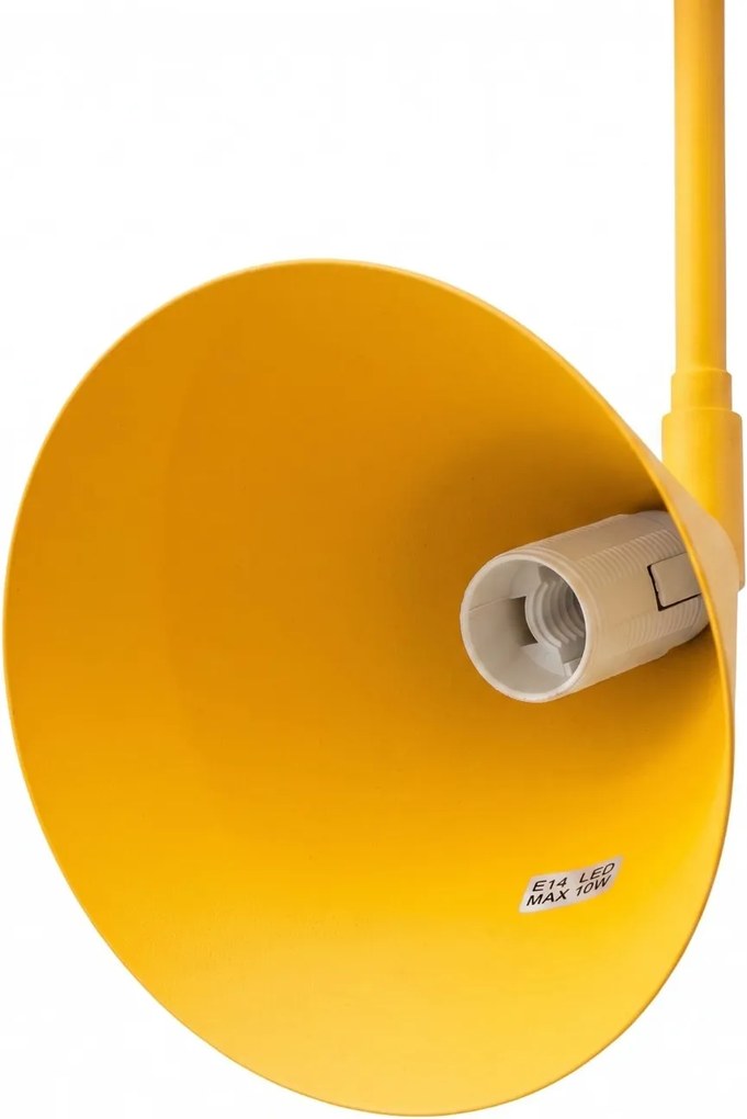 Sollux Lighting Nástěnné svítidlo NOX 2 žluté s vypínačem