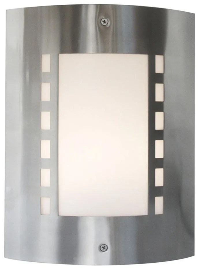 Venkovní světlo Light Impressions Kapego nástěnné přisazené svítidlo Wall I 220-240V AC/50-60Hz E27 1x max. 40,00 W 230 mm stříbrná 948109