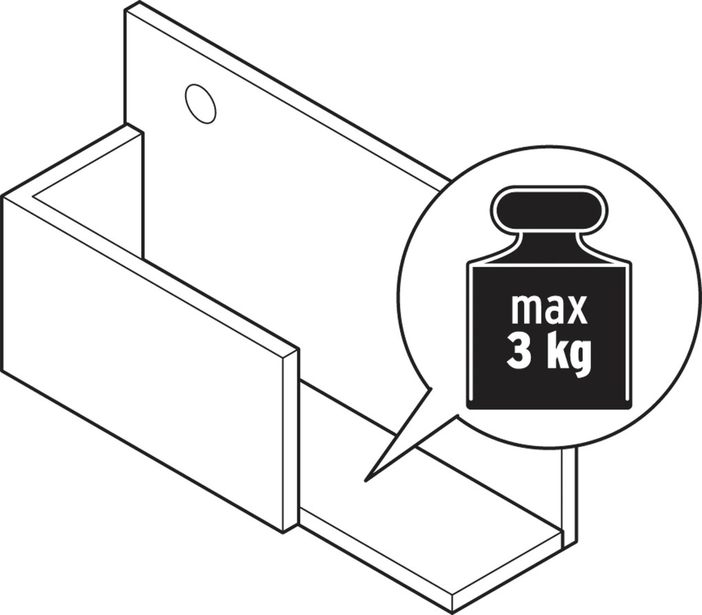 Tchibo - Sada 3 polic z masivního dřeva - barva: hnědá