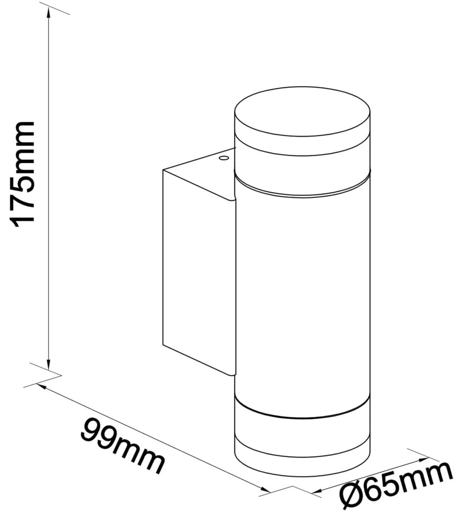 Trinity LIHGWA37 Venkovní nástěnné svítidlo Vida Wall Up/Down LED 11,5W 3000K, antracit, výška 17,5cm, IP54