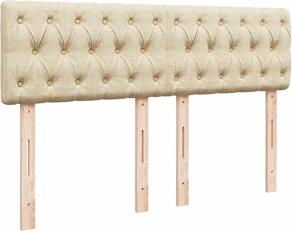 Box spring postel s matrací krémová 140x190 cm textil 3287075