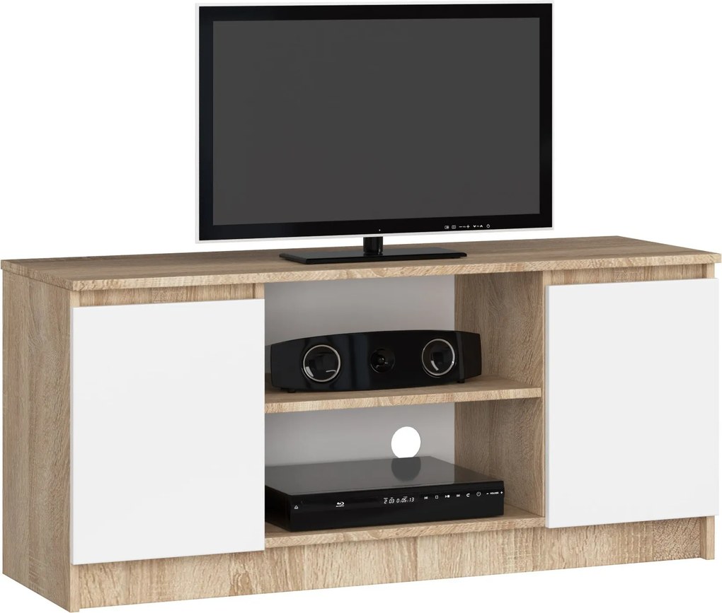TV stolek K120 dub sonoma/bílá