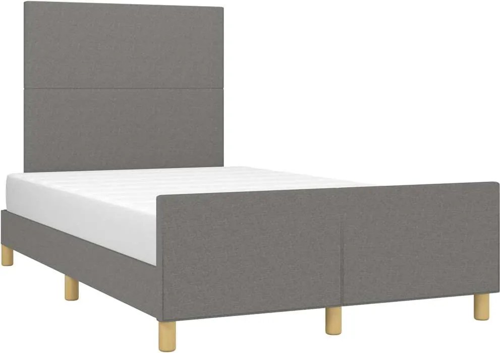 Rám postele bez matrace tmavě šedá 120 x 200 cm textil 3124880