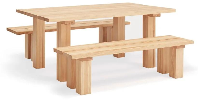 Jídelní stůl s deskou z borovicového dřeva 100x180 cm Banda – Teulat