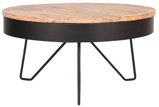 LABEL51 konferenční stolek SARAN černý ø80 cm Color: Black YS-22.080