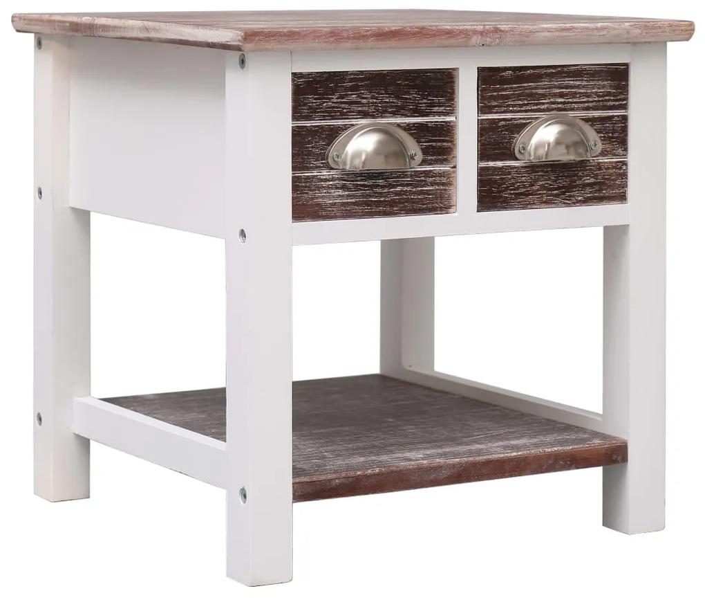 vidaXL Odkládací stolek hnědý 40 x 40 x 40 cm dřevo pavlovnie