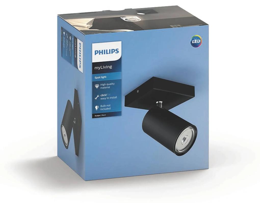Philips myLiving Kosipo bodovka GU10 černá 1 zdroj