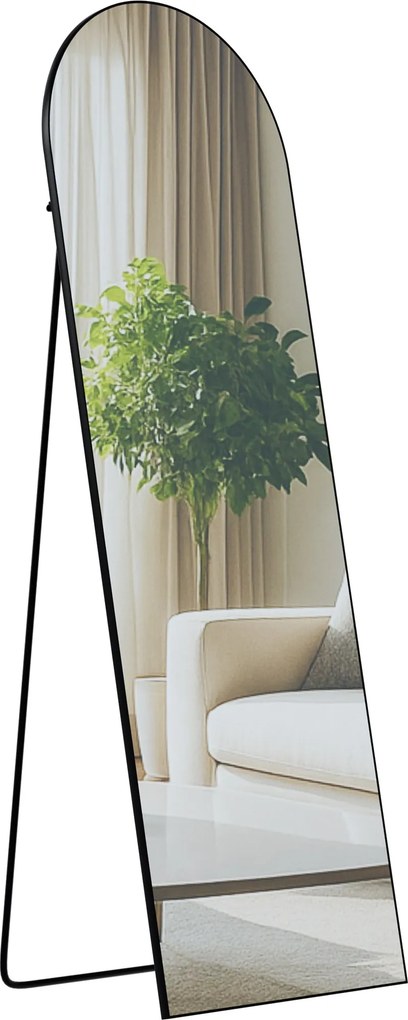 Zrcadlo Moline 150x50 cm – černá-matt