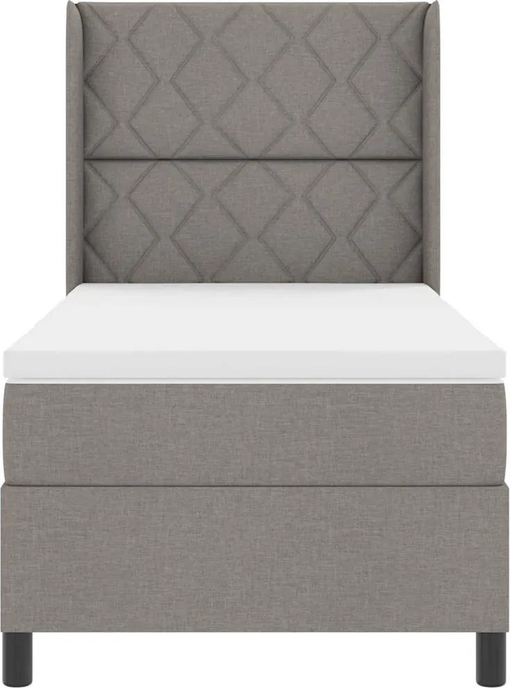 Postel s boxspringem s polštářem Taupe 200 x 100 cm textil 3341697