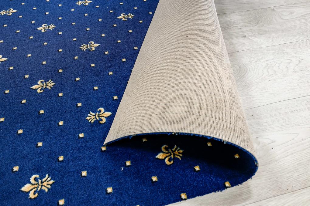 Zátěžový koberec Bach 77 - modrý - 4m