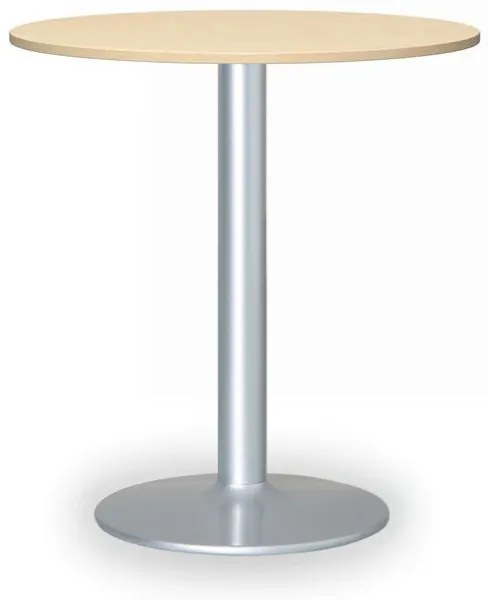Konferenční stolek FILIP II, průměr 80 cm, šedá podnož, bříza