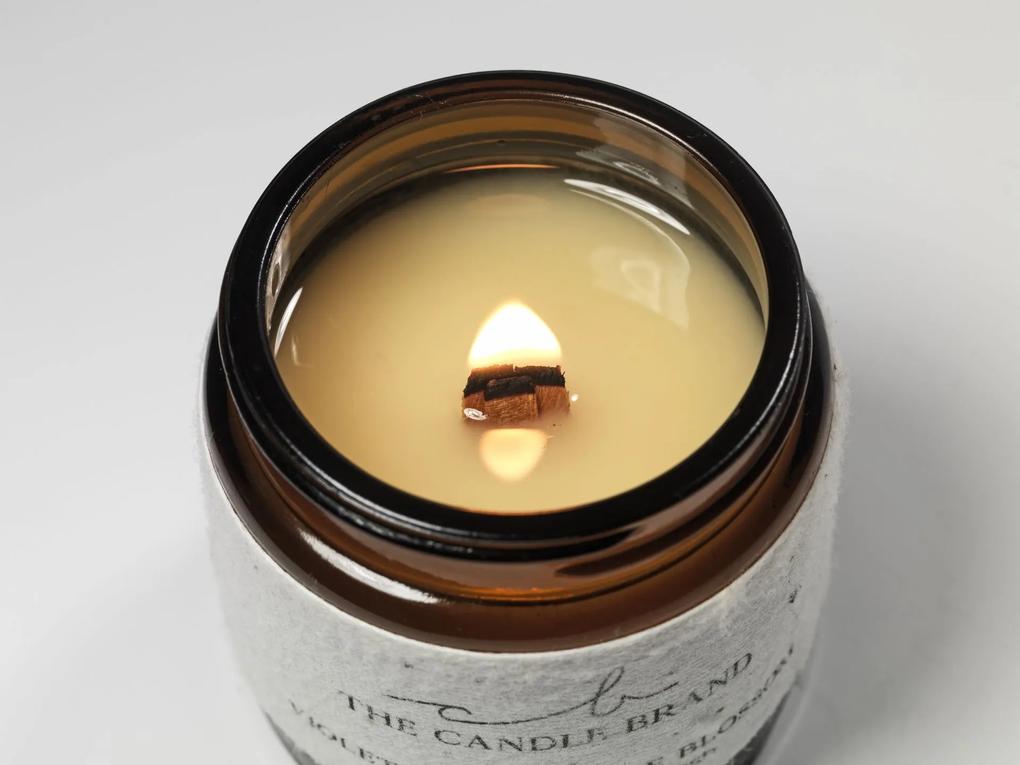 The Candle Brand Vonná svíčka ve skle Lily and White Rose 90 g, hnědá barva, sklo, vosk
