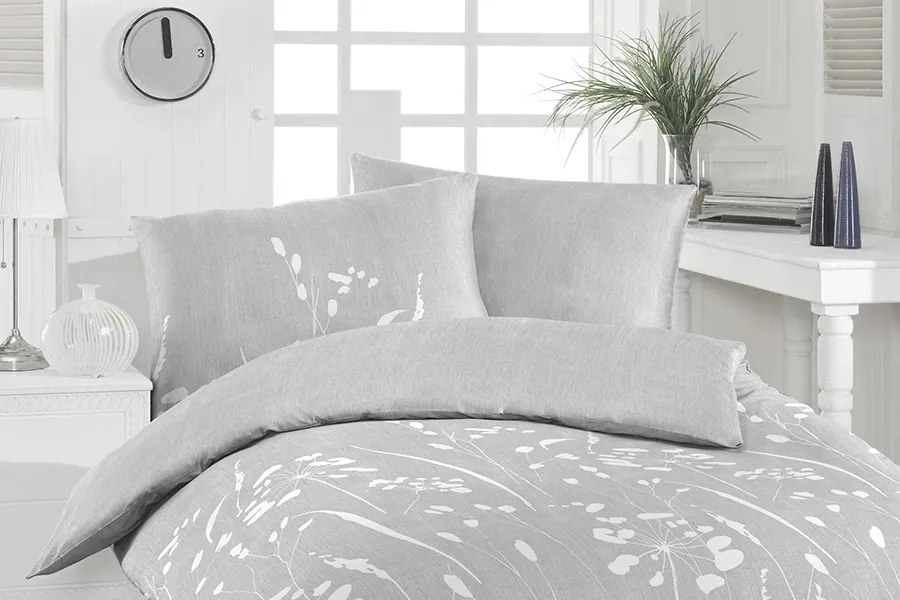 Florella Saténové povlečení Bree Silber Satin Rozměr: 70x90 + 140x200 cm