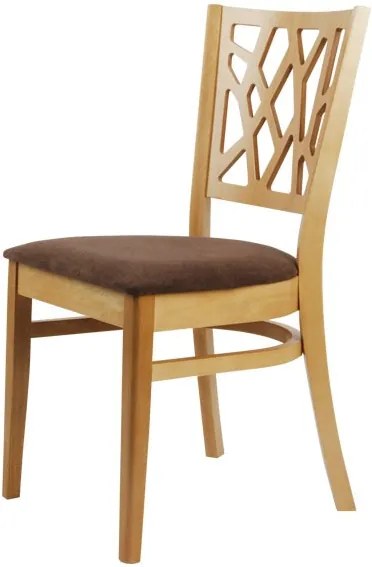 Jídelní dřevěná židle bez područek Bradop ROMANA – buk, čalouněný sedák