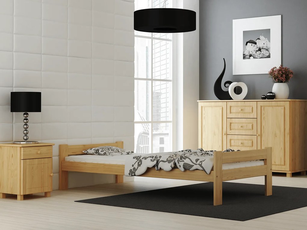 Postel s matrací VitBed 90x200 Fumi borovice s roštem