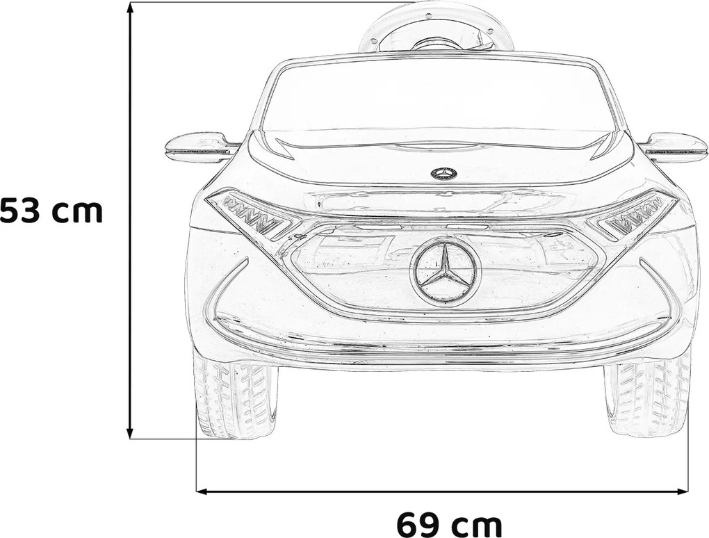 Ramiz Elektrické auto Mercedes Benz AMG EQA pro děti černé