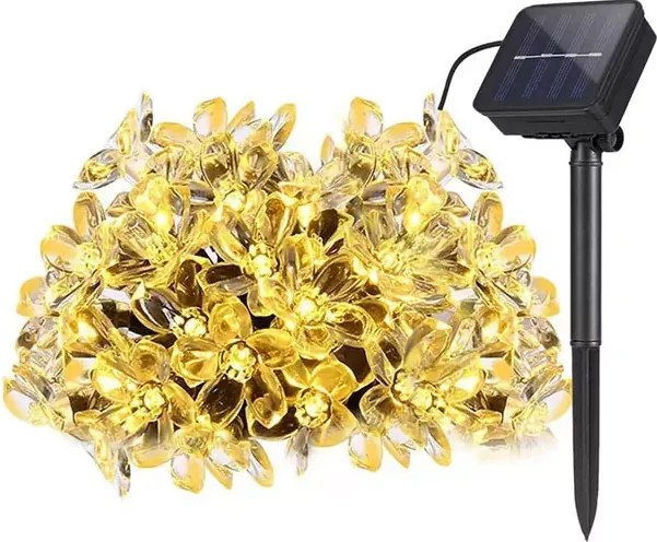Dekorativní venkovní solární řetěz s 40 LED – Lights Flowers - Vícebarevný