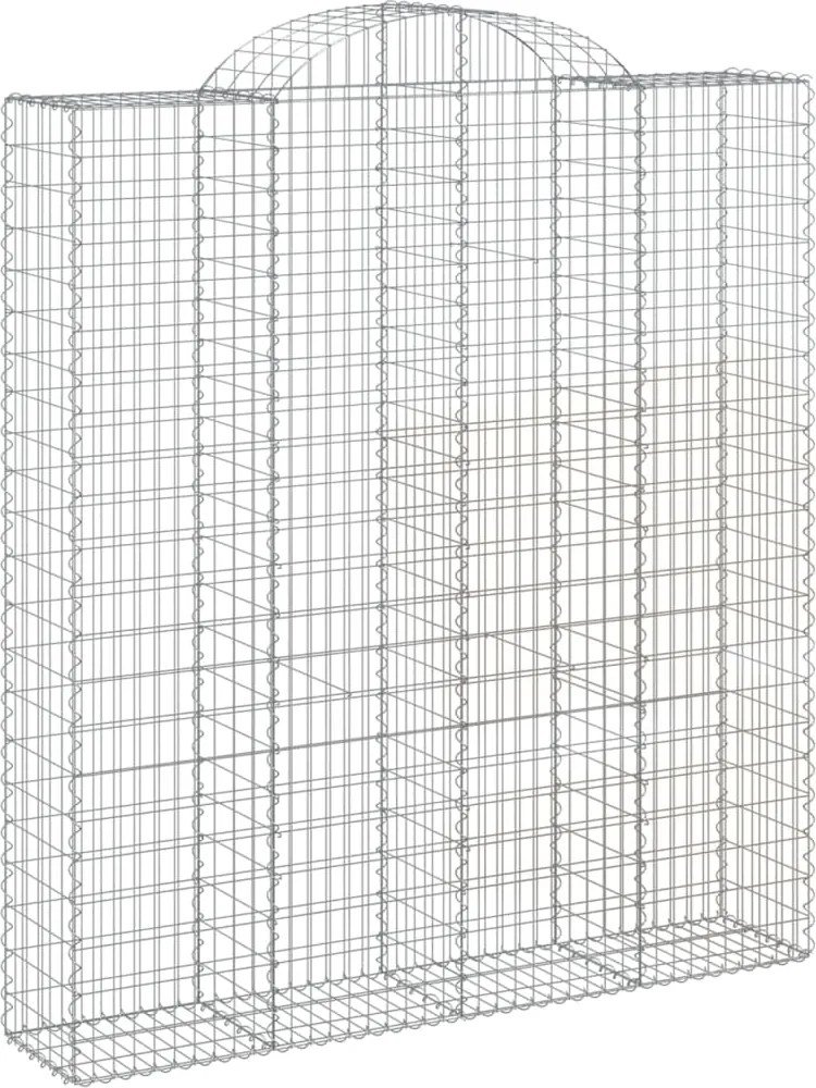 Klenutý gabionový koš 200 x 50 x 220/240 cm pozinkované železo 153501