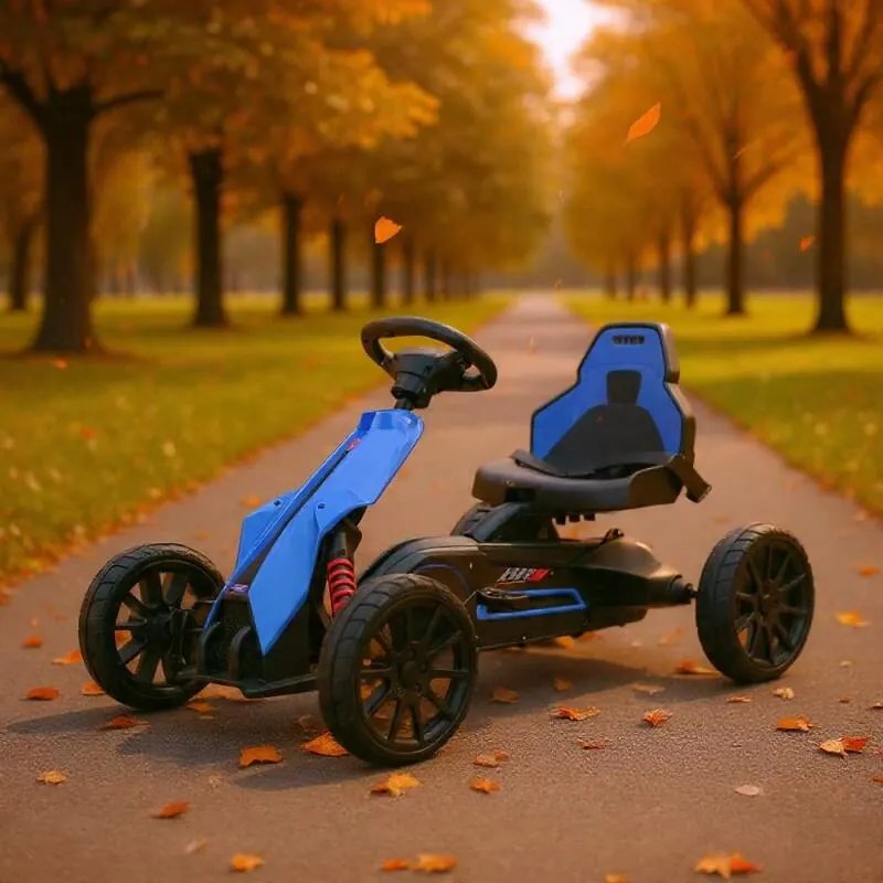 Dětská šlapací motokára Go-kart Baby Mix Speedster modrá